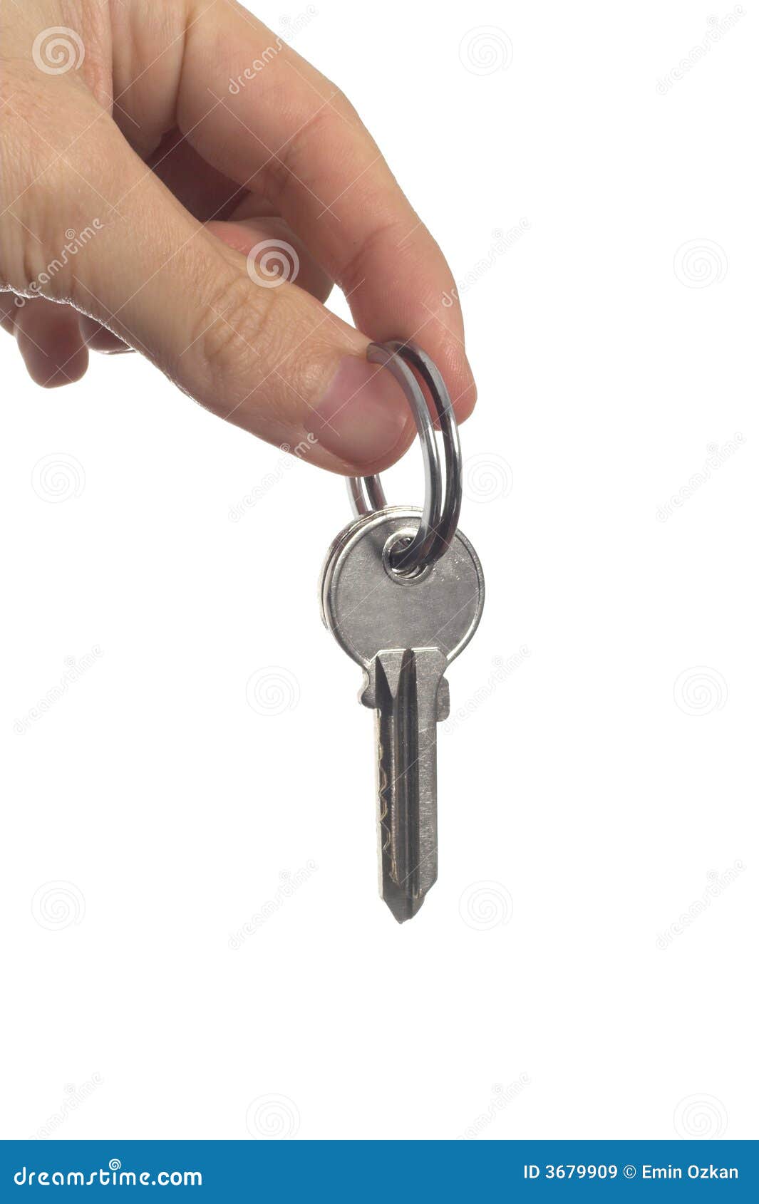 Keys in hand stock image. Image of holding, isolated, keyring - 3679909