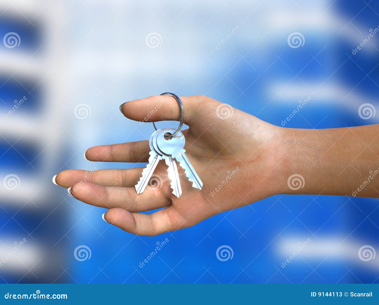 Keys in hand stock image. Image of idea, concept, building - 9144113