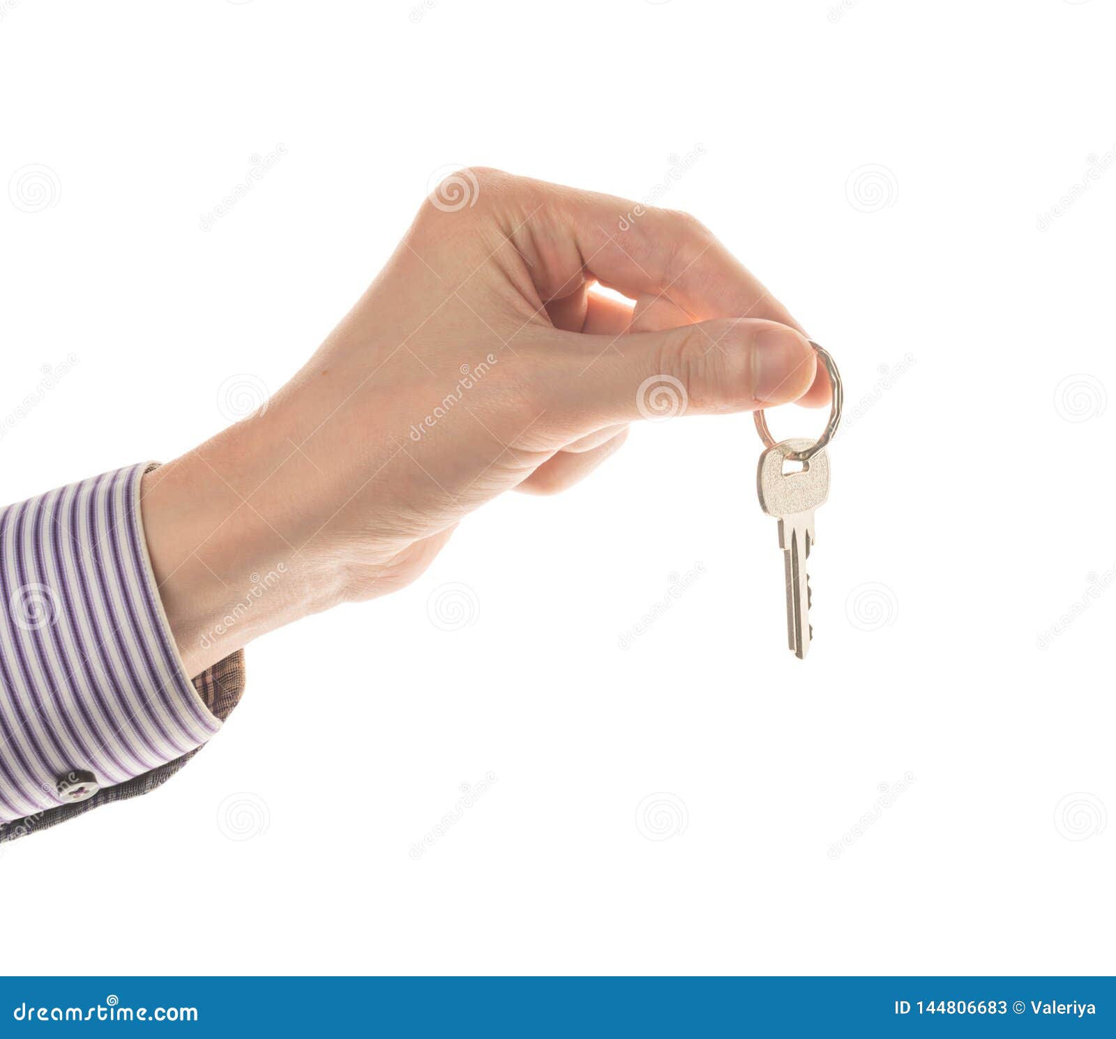 Keys in hand isolated stock image. Image of person, human - 144806683