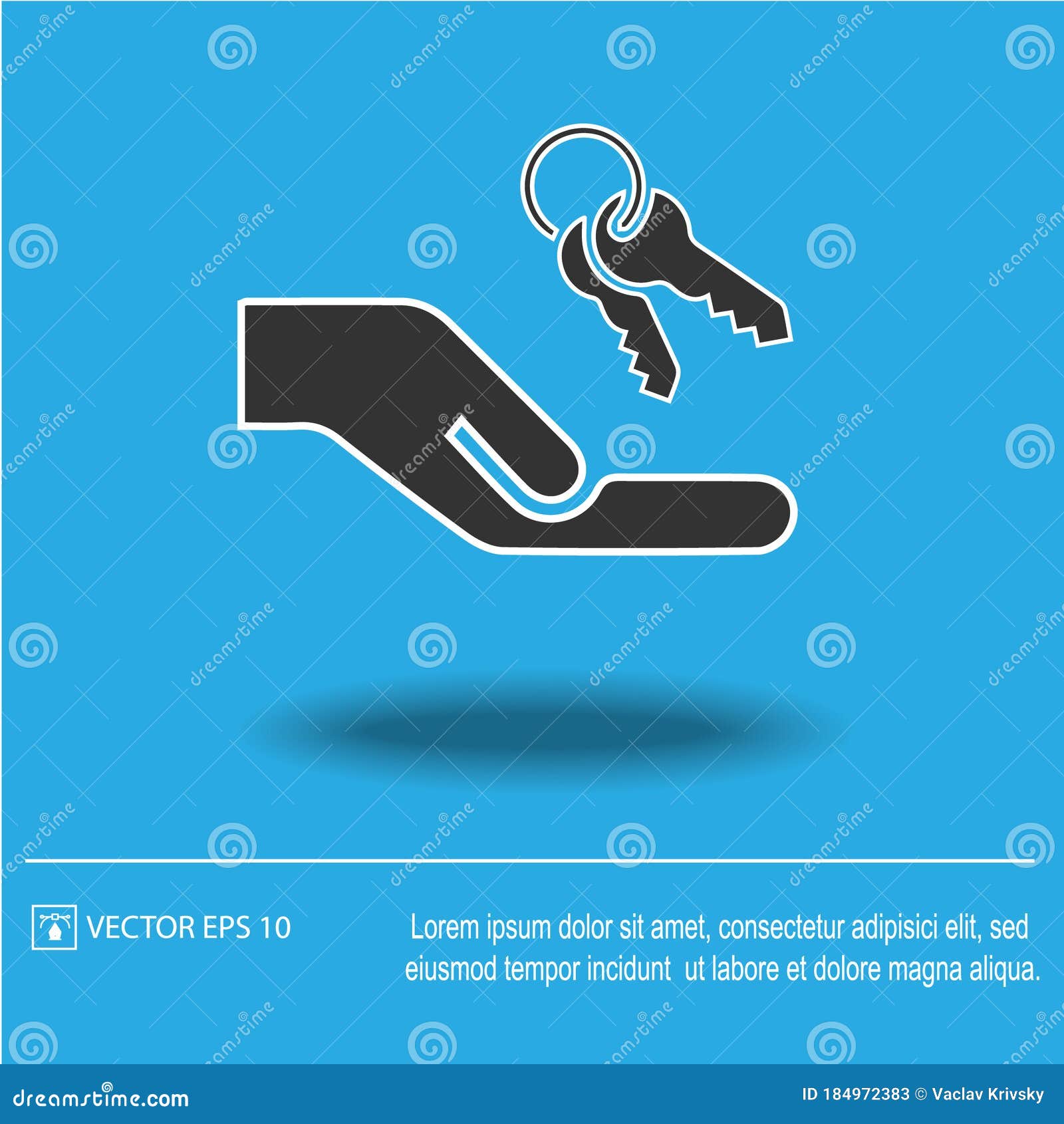 Keys in Hand Vector Icon Eps 10 Stock Vector - Illustration of hands ...