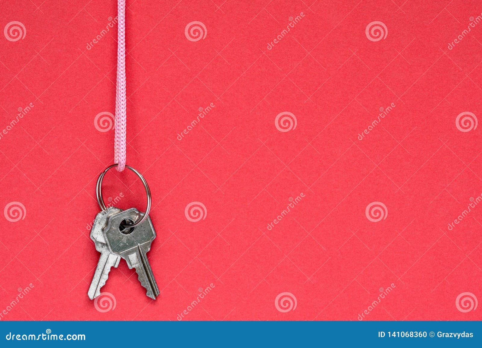 Keys hanging on a string stock photo. Image of development - 141068360