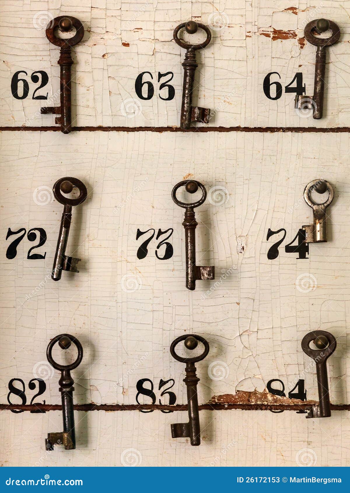 Keys of a Hotel Hanging on a Wall Stock Image - Image of retro, room ...