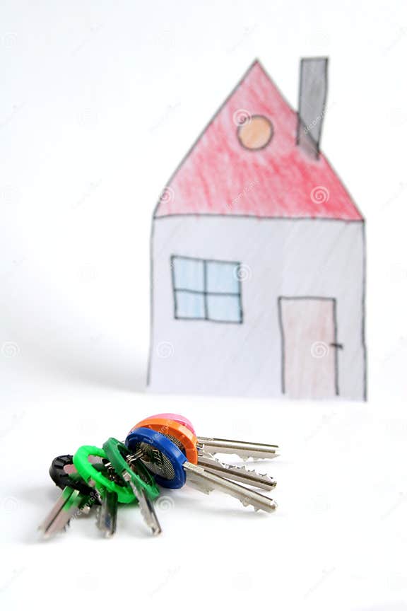 Keys and house stock photo. Image of estate, keys, seller - 663298