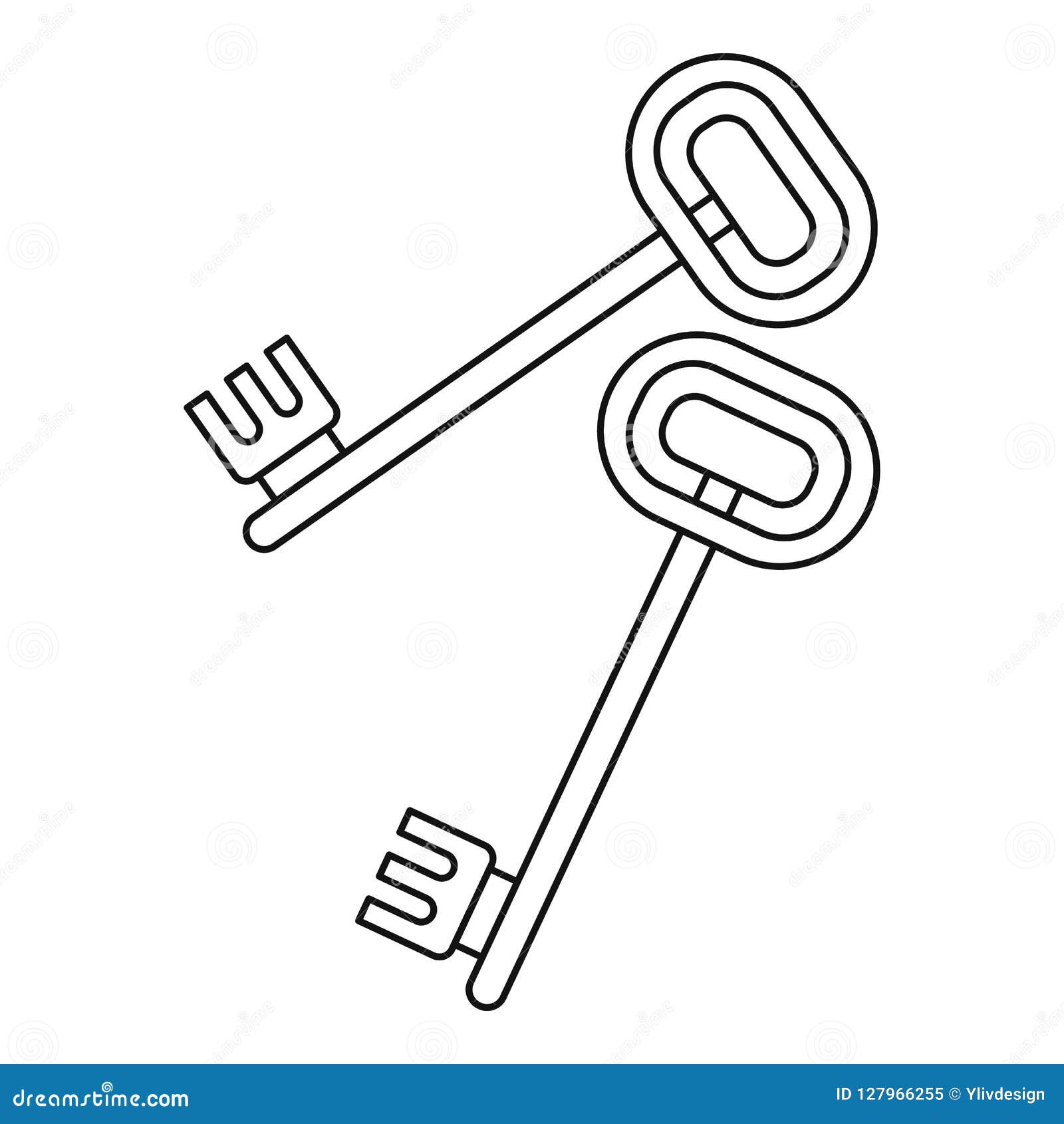 Keys icon, outline style stock illustration. Illustration of protect ...