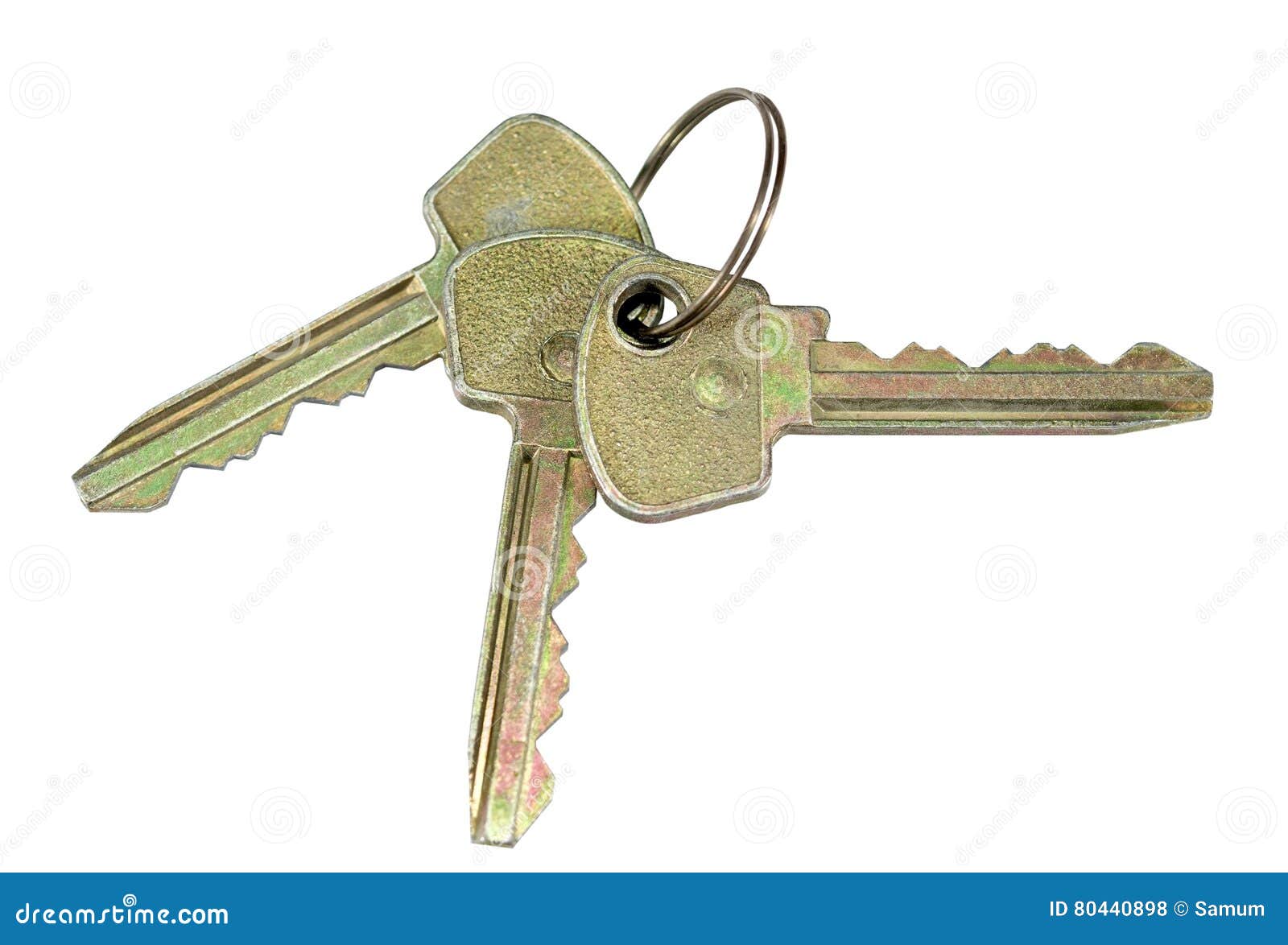 Keys Isolated on White Background Stock Photo - Image of accessories ...