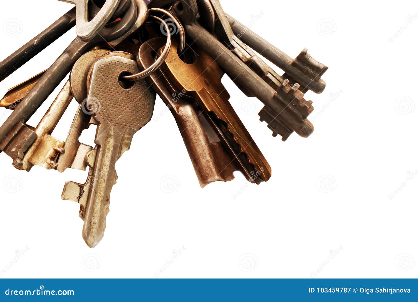 Keys Isolated on White Background Stock Image - Image of obsolete ...