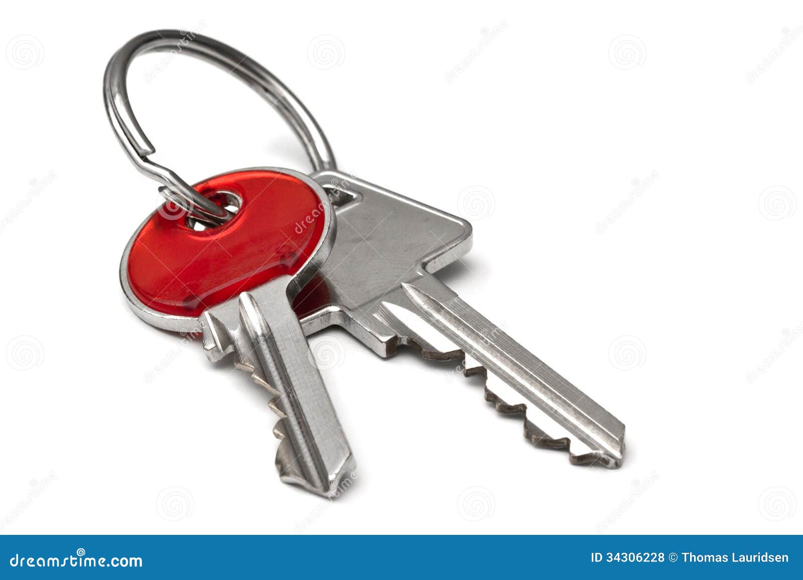 Keys Isolated on White Background Stock Photo - Image of home ...
