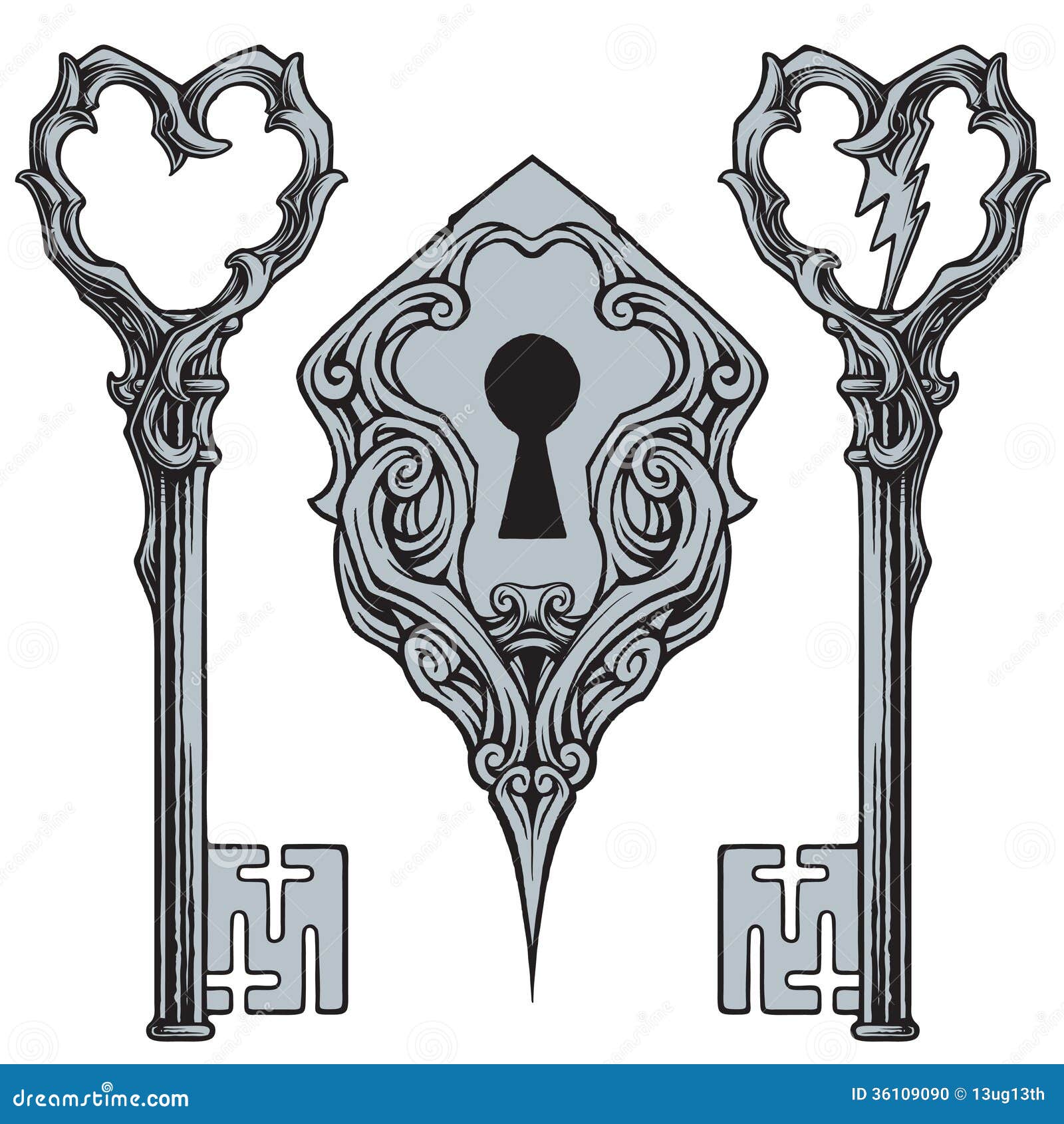Victorian Keyhole Drawing