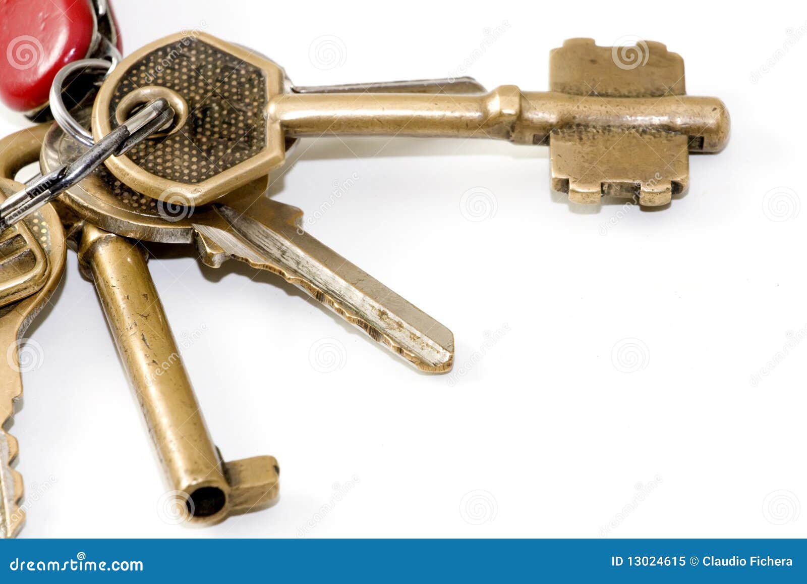 Keys on a keychain stock image. Image of security, gray - 13024615