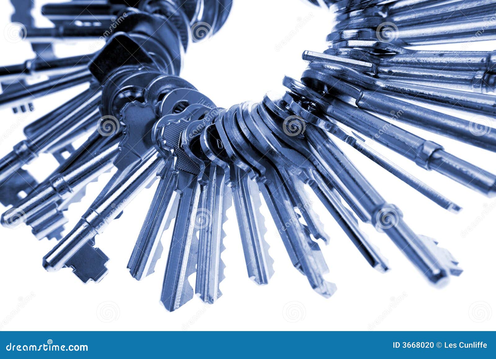 Keys on keyring stock photo. Image of item, blue, keys - 3668020