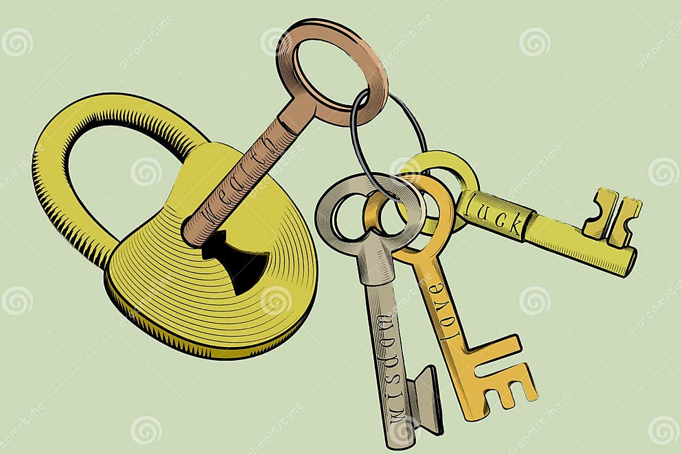 Keys for life stock vector. Illustration of concepts - 15052770
