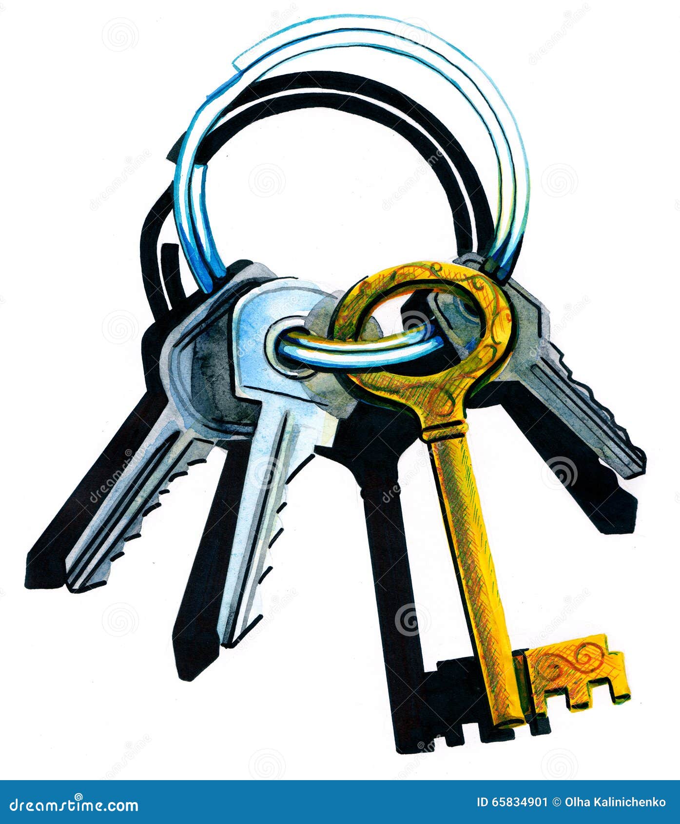 Keys stock illustration. Illustration of gold, equipment - 65834901
