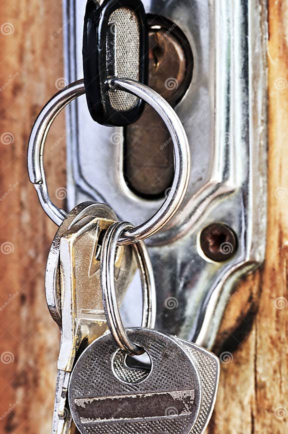 Keys in lock stock photo. Image of closing, entrance - 10709026