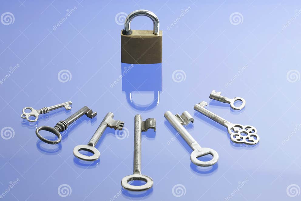 Keys and lock stock photo. Image of privacy, lock, protection - 11634192