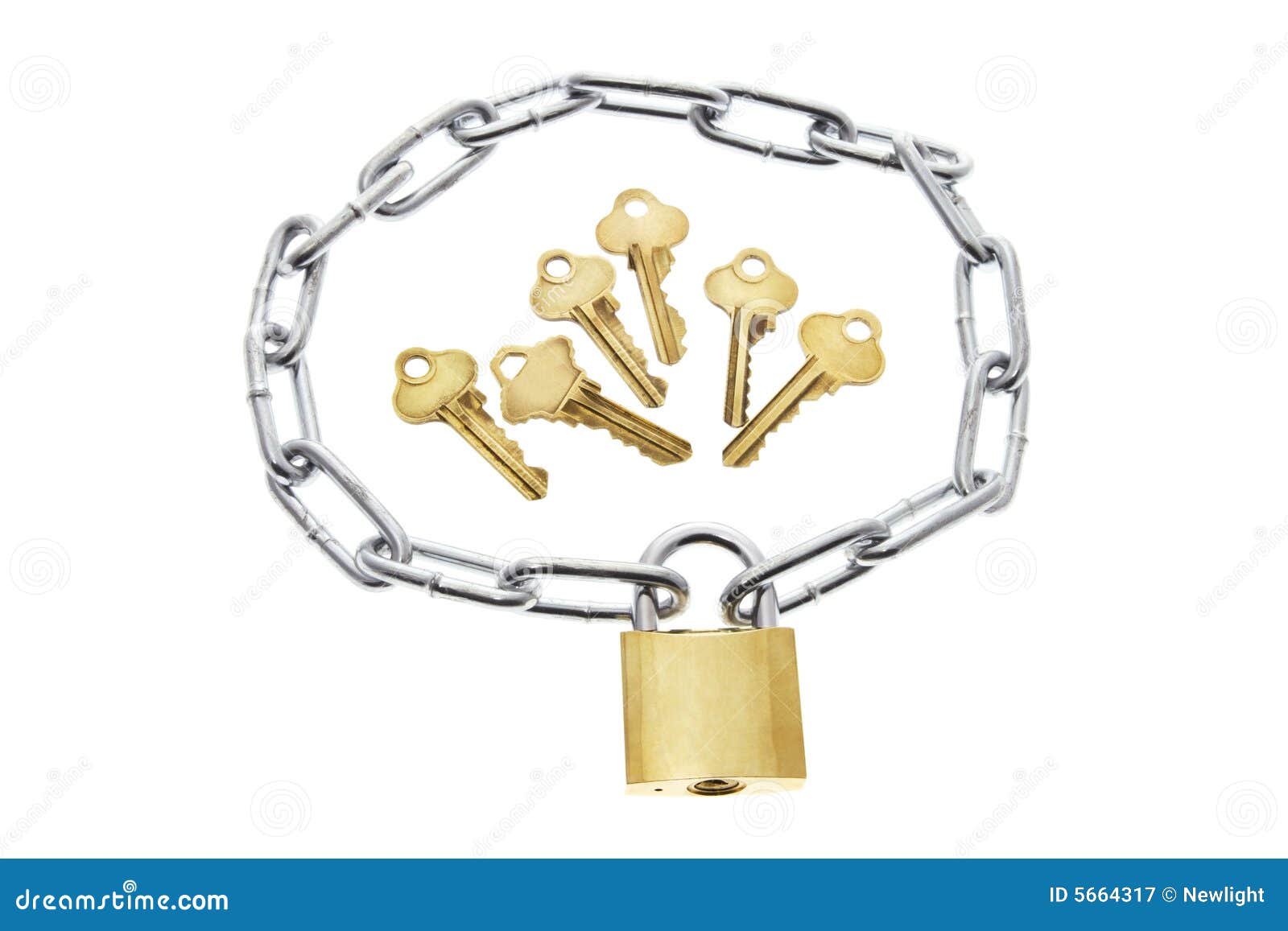Keys, Lock and Chain stock image. Image of life, white - 5664317