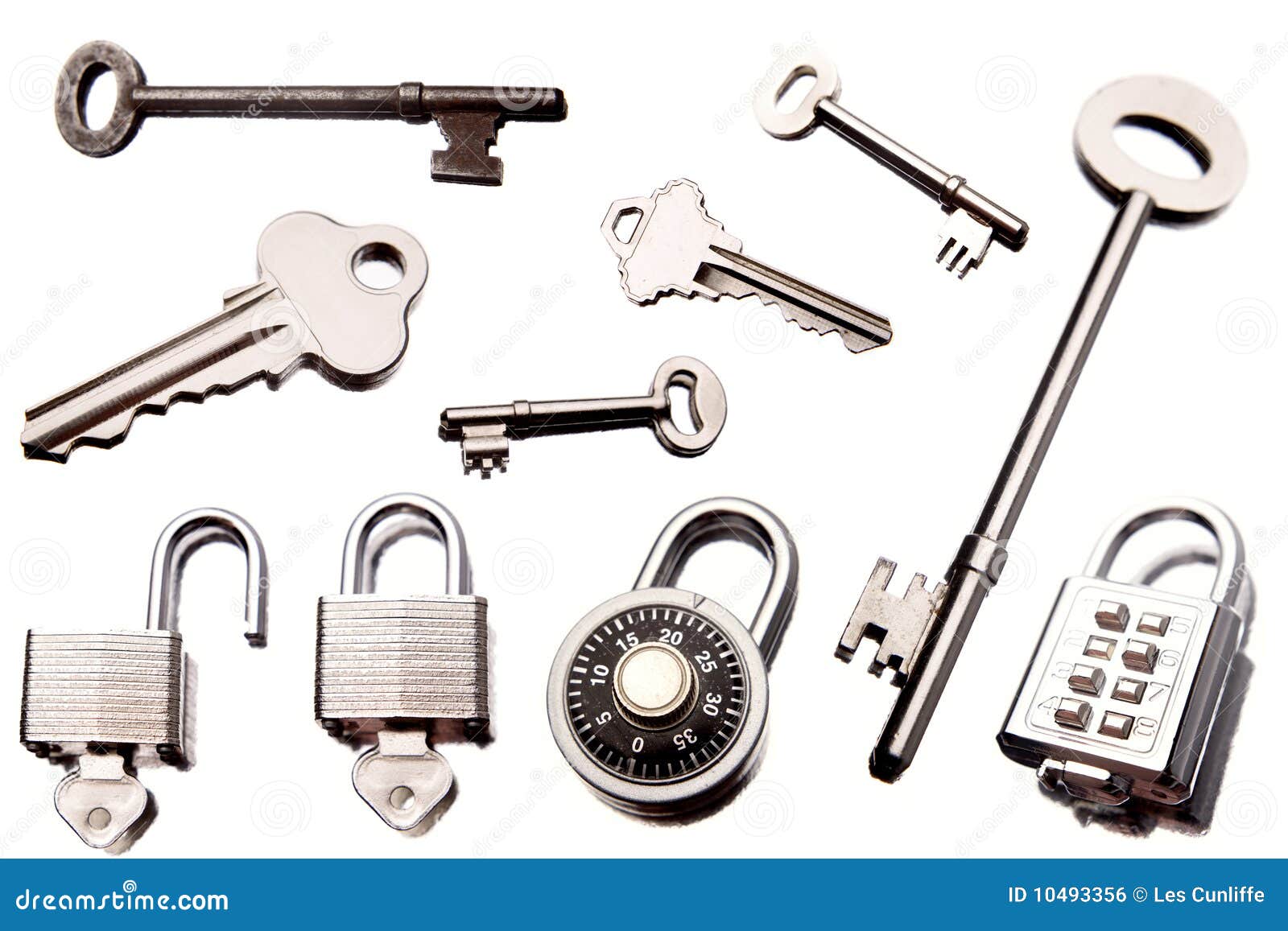 Keys and locks stock photo. Image of enter, indoor, locks - 10493356