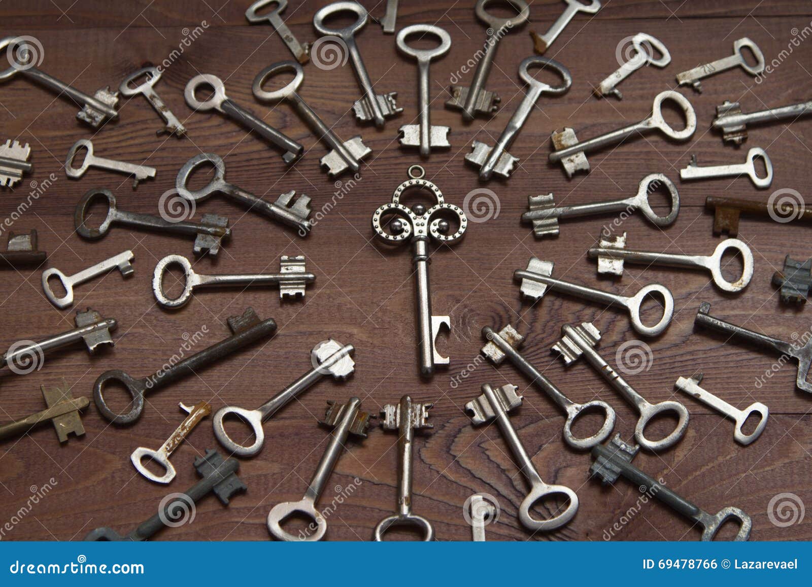 Keys Locks on Wooden Background Stock Photo - Image of open, door: 69478766