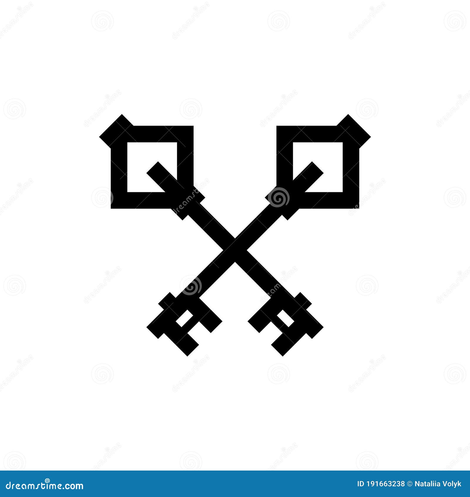 Keys logo stock vector. Illustration of property, estate - 191663238