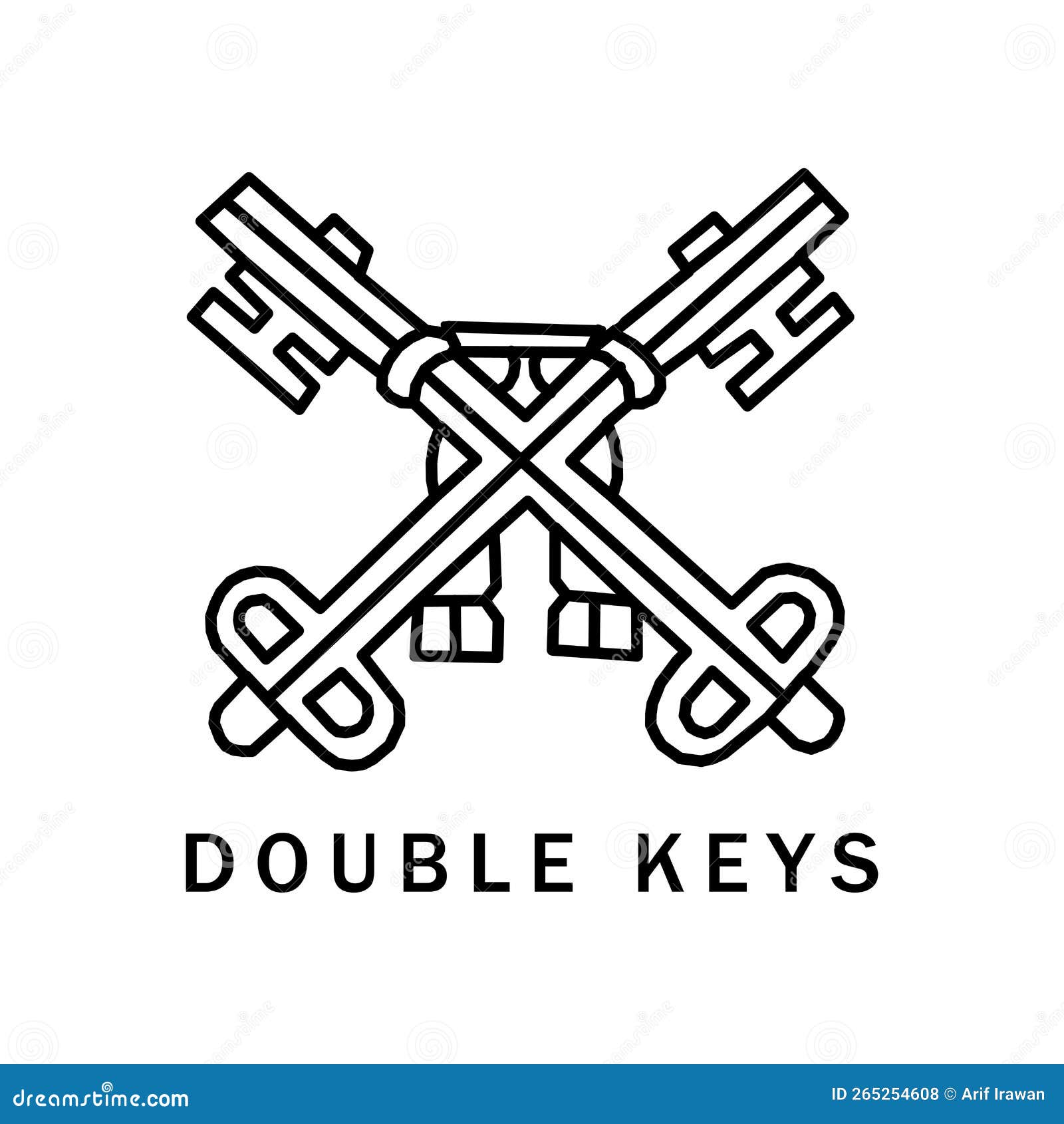 KEYS LOGO ILLUSTRATION LOGO GRAPHIC Stock Illustration - Illustration of secure, isolated: 265254608