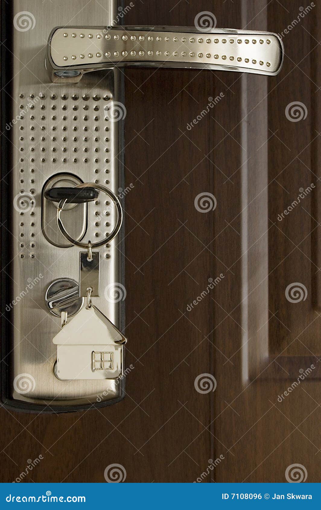 Keys and modern door stock photo. Image of real, close - 7108096
