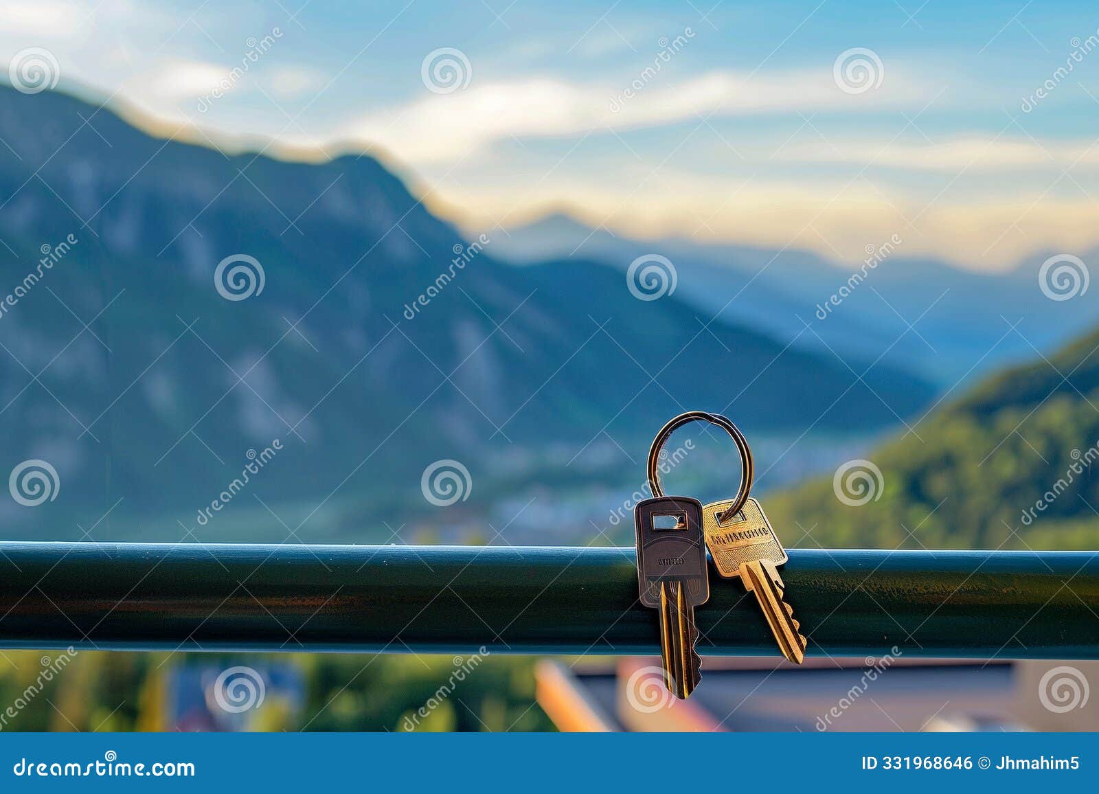 Keys with Mountain View stock illustration. Illustration of view ...