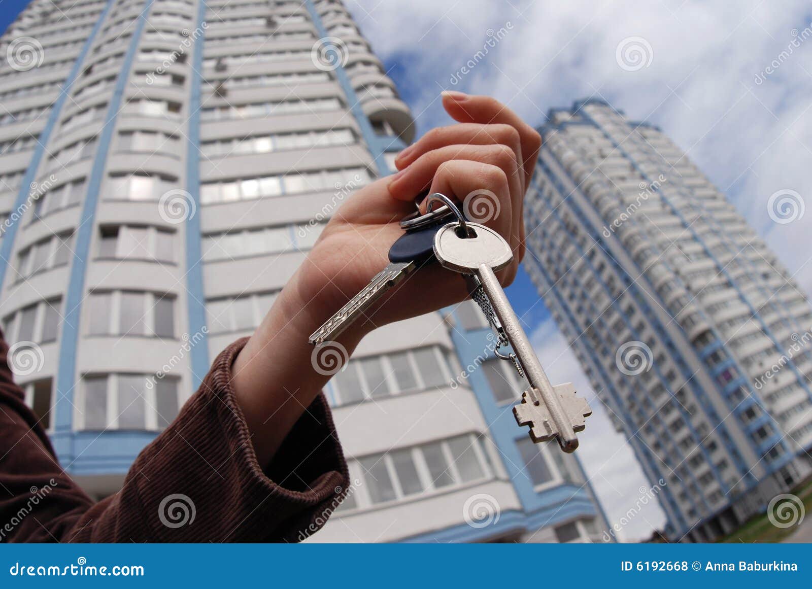 Keys from new flat stock photo. Image of borrow, clouds - 6192668