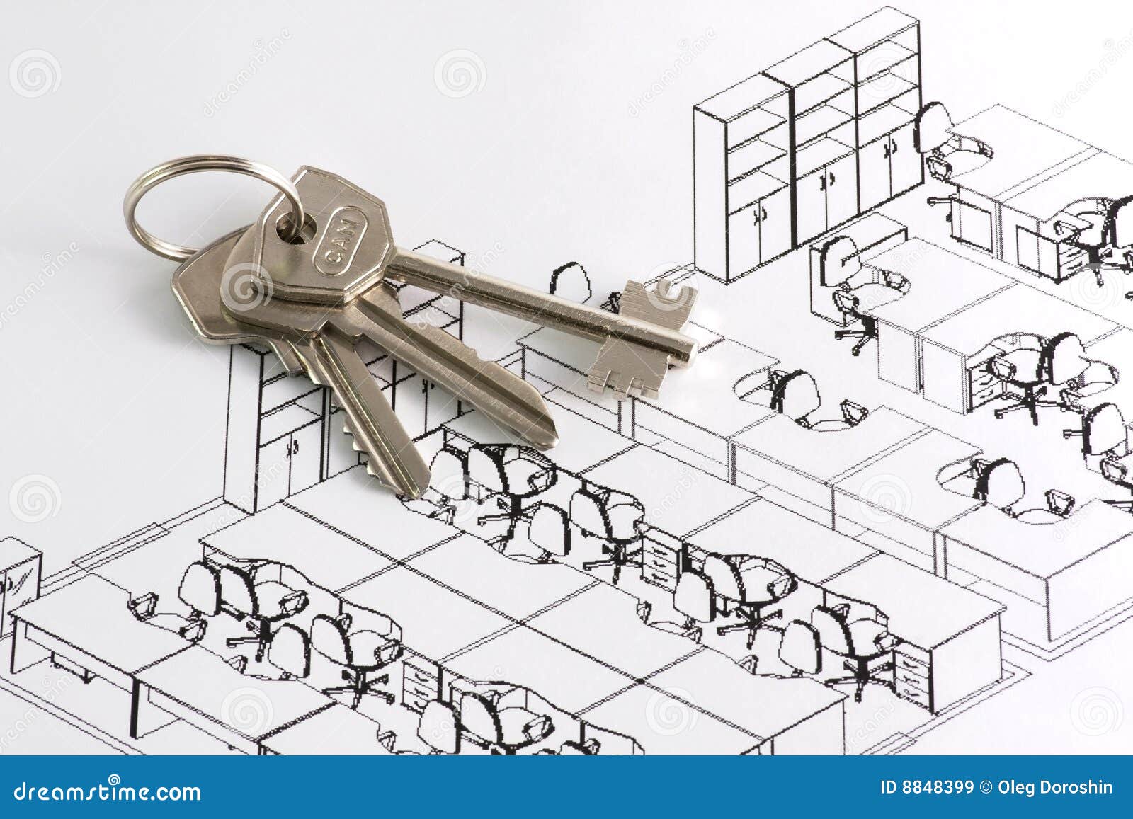 Keys of the new office stock image. Image of buildings - 8848399