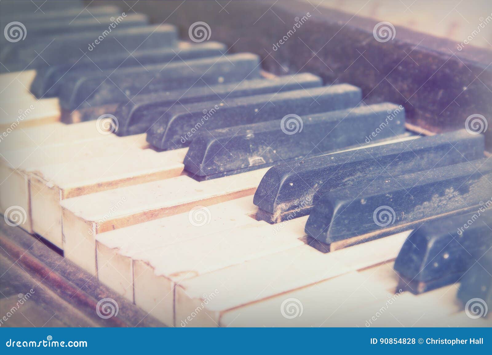 Keys from an Old Broken Damaged Piano Stock Photo - Image of grungy ...