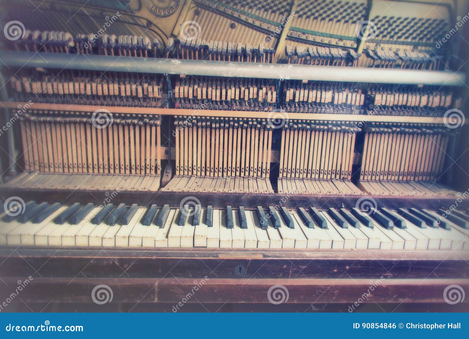 Keys from an Old Broken Damaged Piano Stock Photo - Image of missing ...