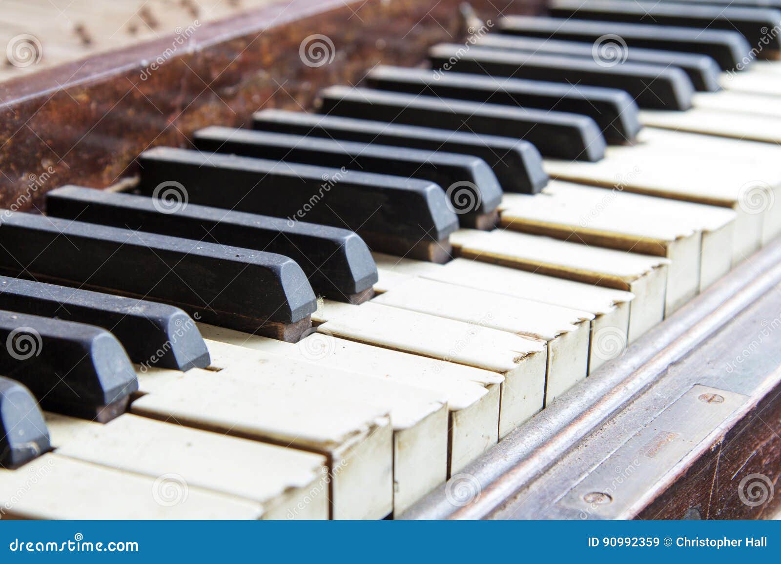 Keys from an Old Broken Damaged Piano Stock Image - Image of dirty ...
