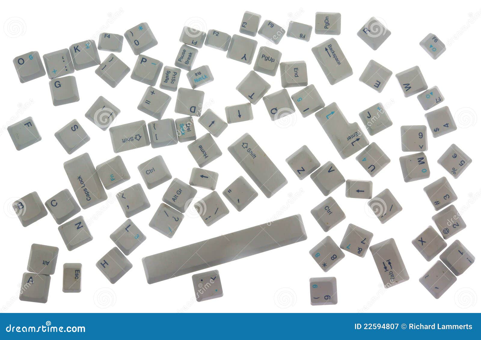 Keys of old keyboard stock image. Image of keypad, technology - 22594807