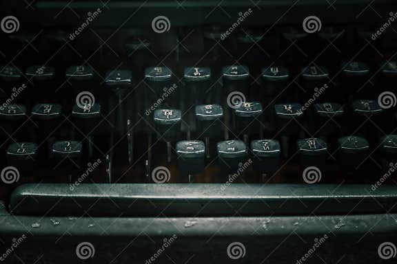 Keys of an Old Typewriter. Abandoned Typewriter Stock Photo - Image of ...