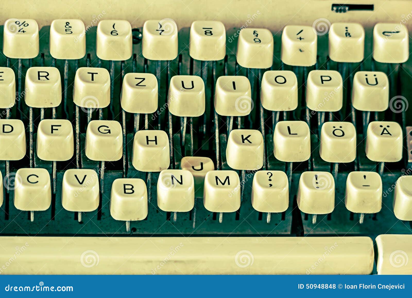 Keys of Old Typewriter stock photo. Image of nostalgia - 50948848