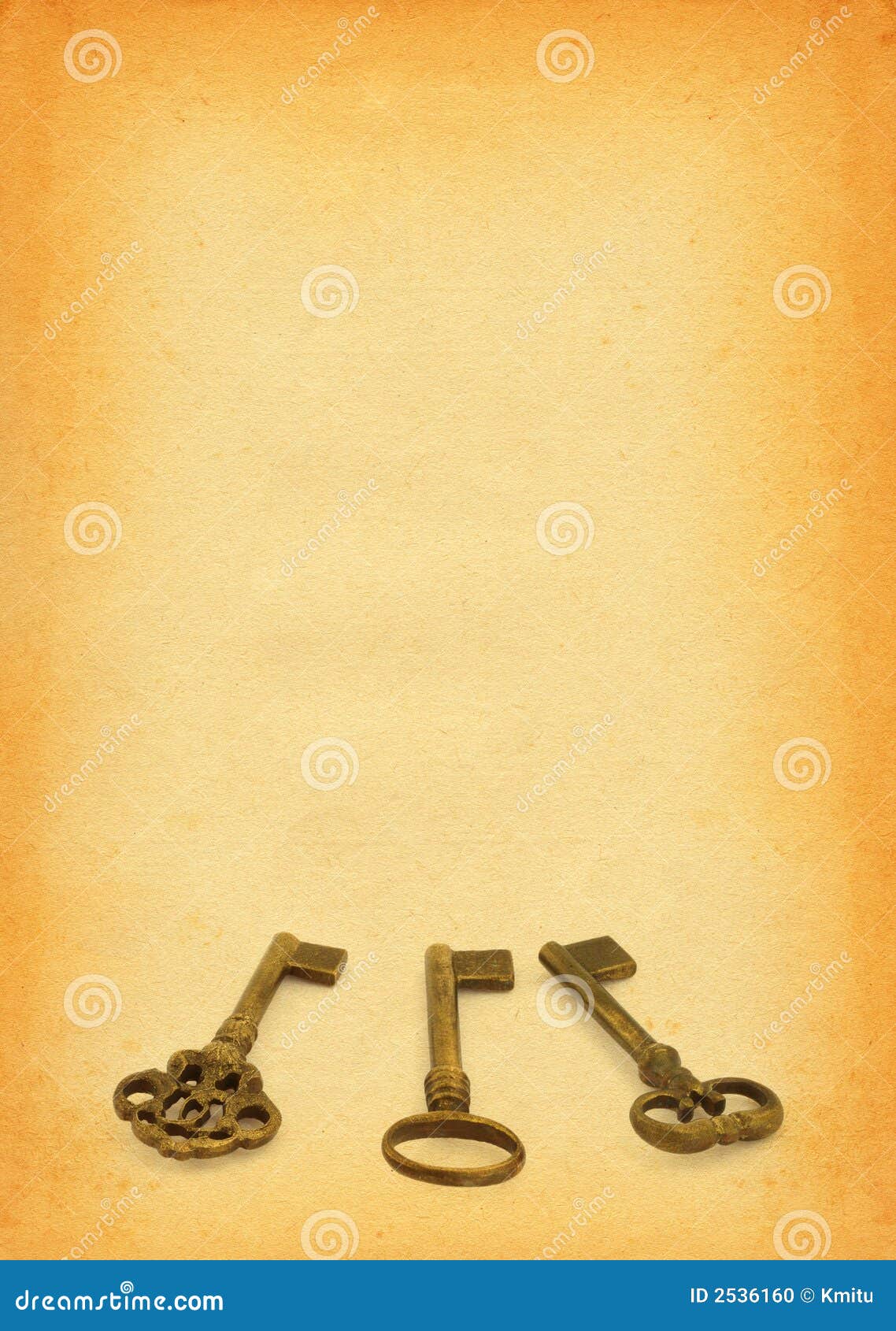 Keys on on paper #2 stock photo. Image of decorated, keys - 2536160