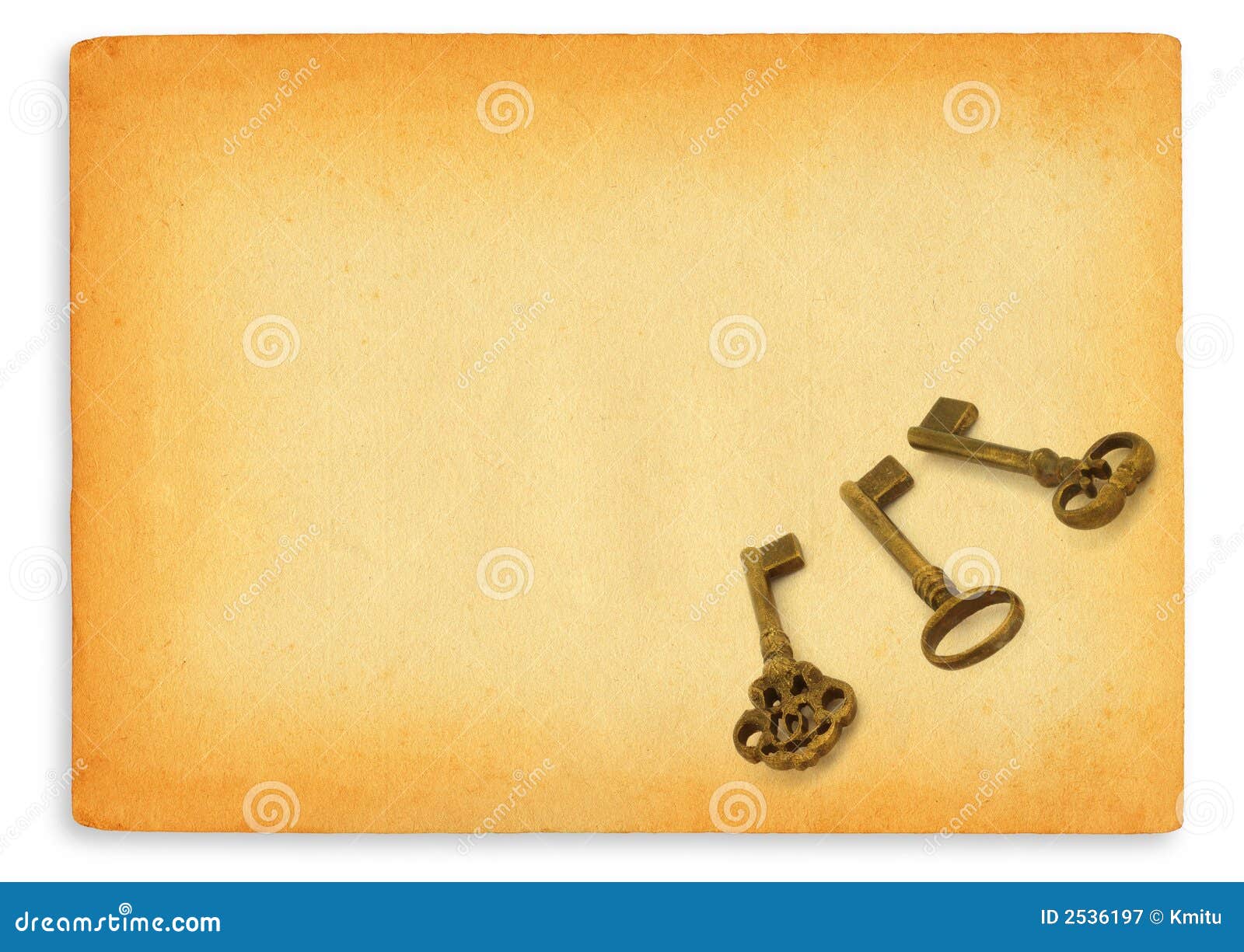 Keys on on paper #3 stock illustration. Illustration of gold - 2536197
