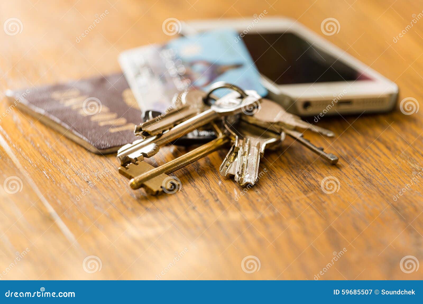 Keys, Passport and Credit Card Stock Image - Image of finance, keys ...