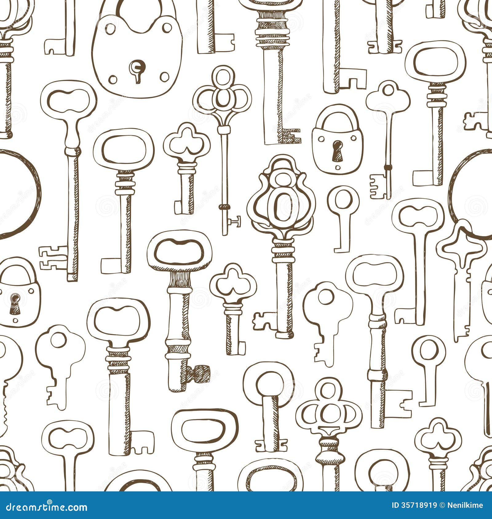 Keys pattern stock vector. Illustration of filigree, ornate - 35718919