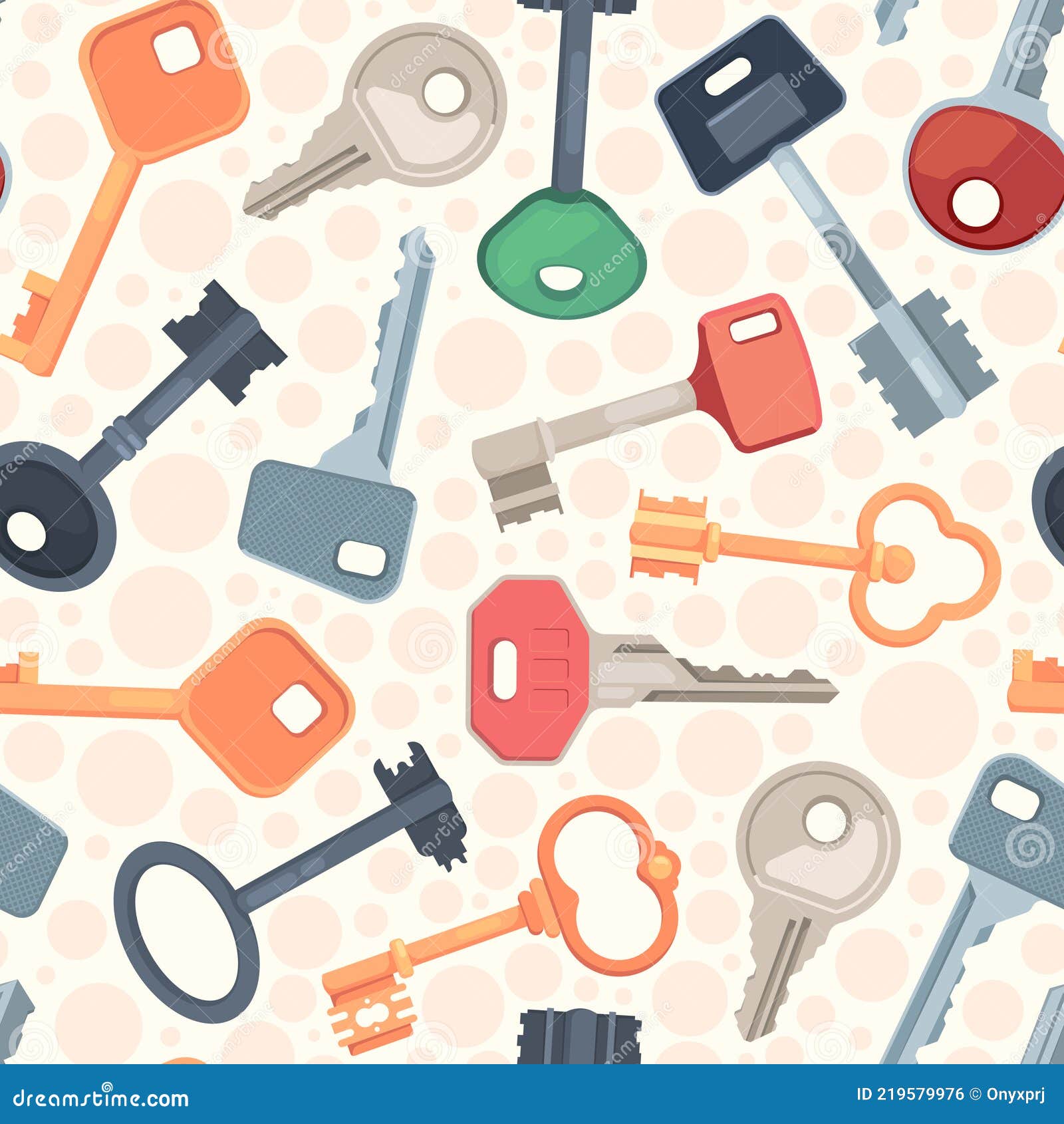 Keys Pattern. Protection Security Symbols Steel Keys Seamless ...