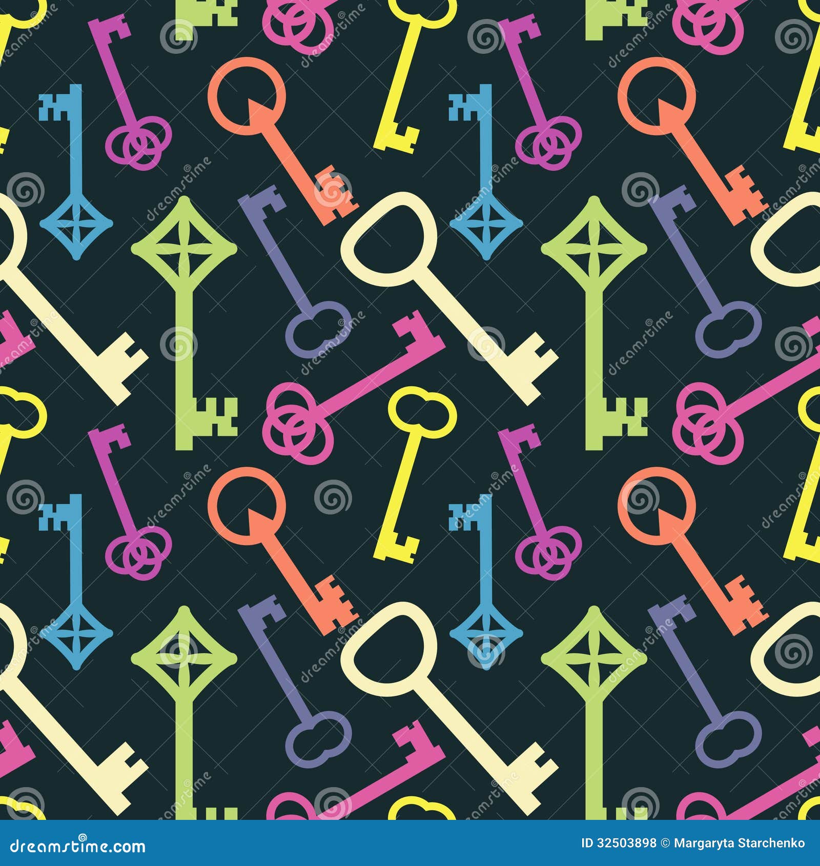 Keys pattern stock vector. Illustration of ornamental - 32503898