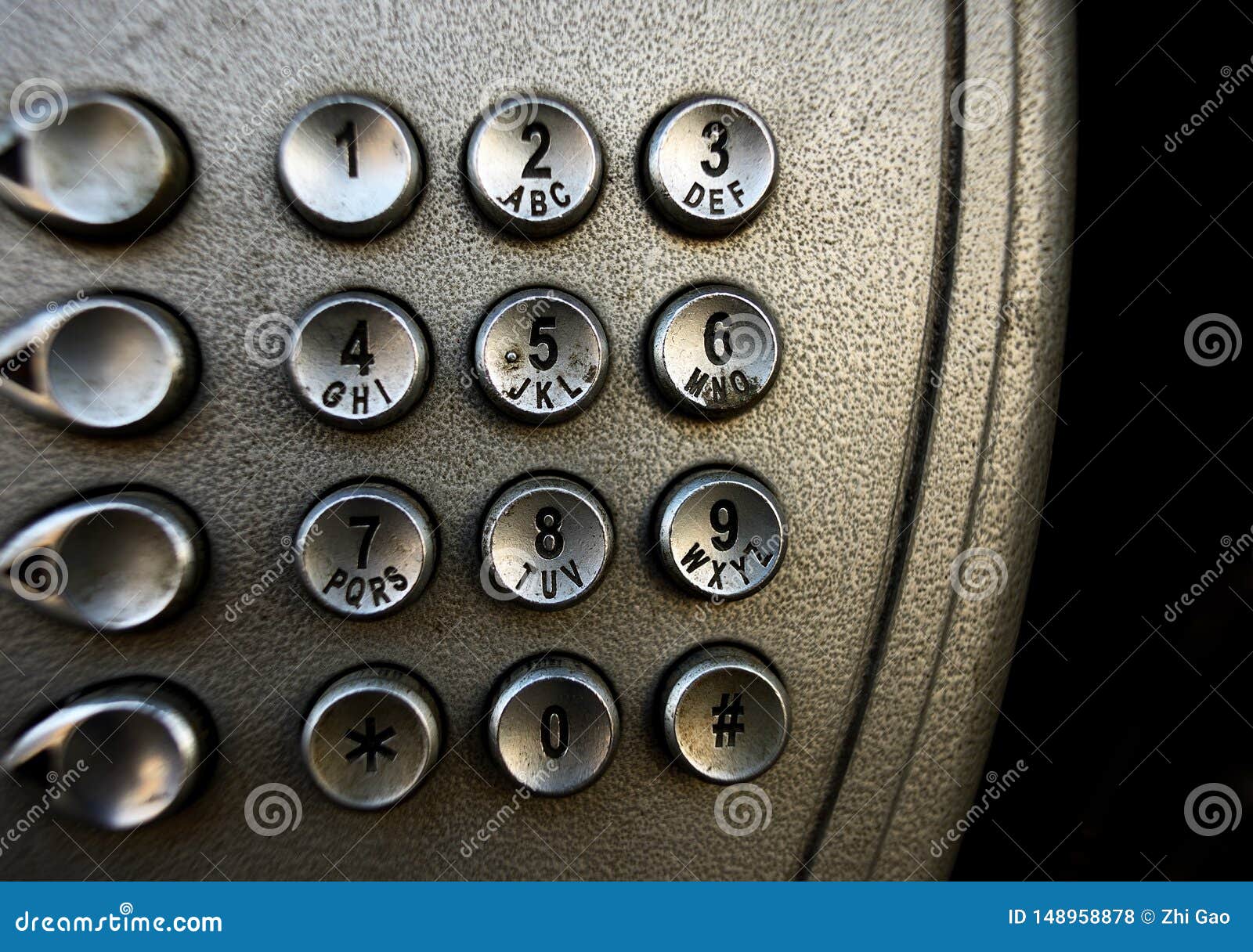 Keys on a pay phone stock photo. Image of beach, side - 148958878