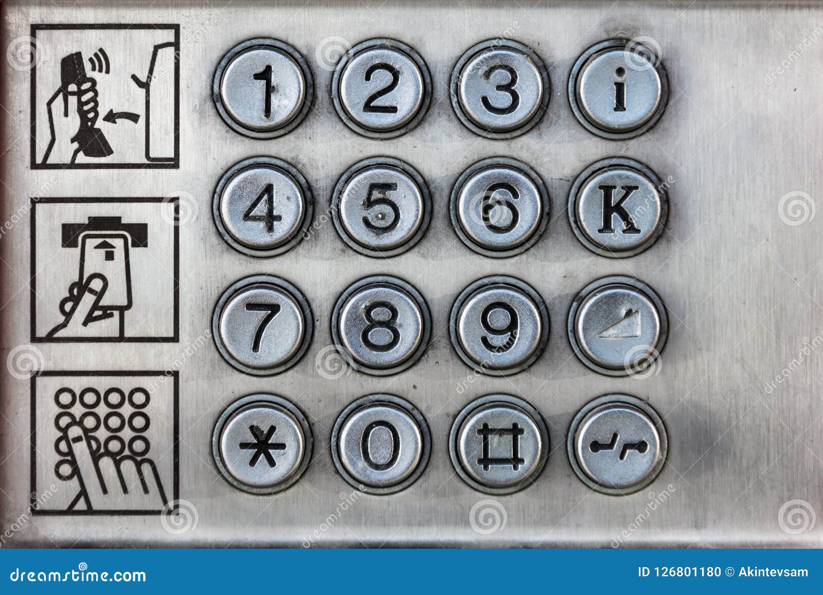 Keys of a payphone stock photo. Image of black, grunge - 126801180