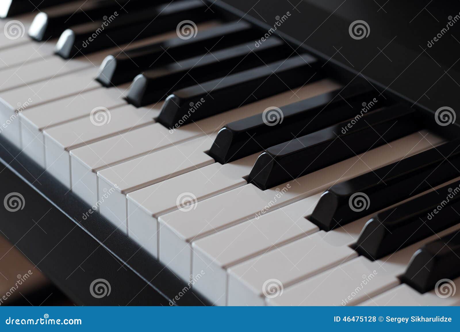 The Keys of a Pianoforte Diagonal Stock Photo - Image of partially ...