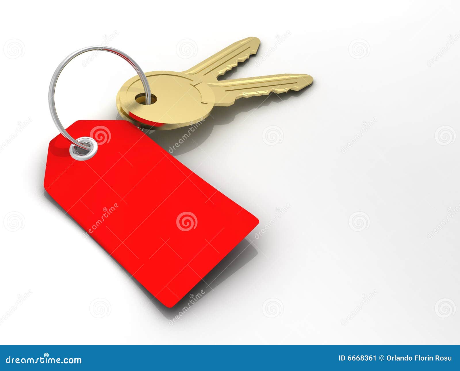 Keys and red label stock illustration. Illustration of gold - 6668361