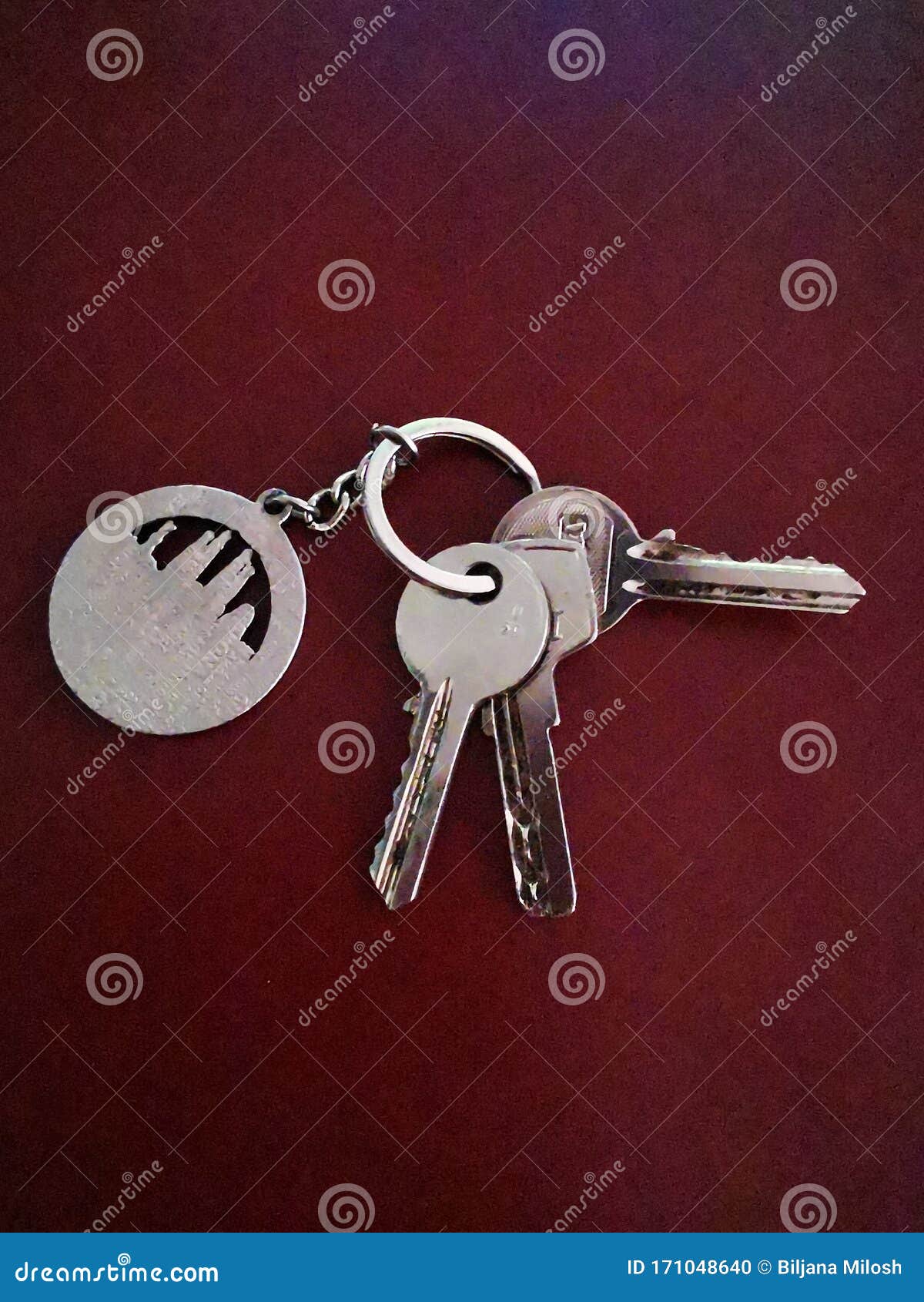 Keys and red stock photo. Image of metal, keys, small - 171048640