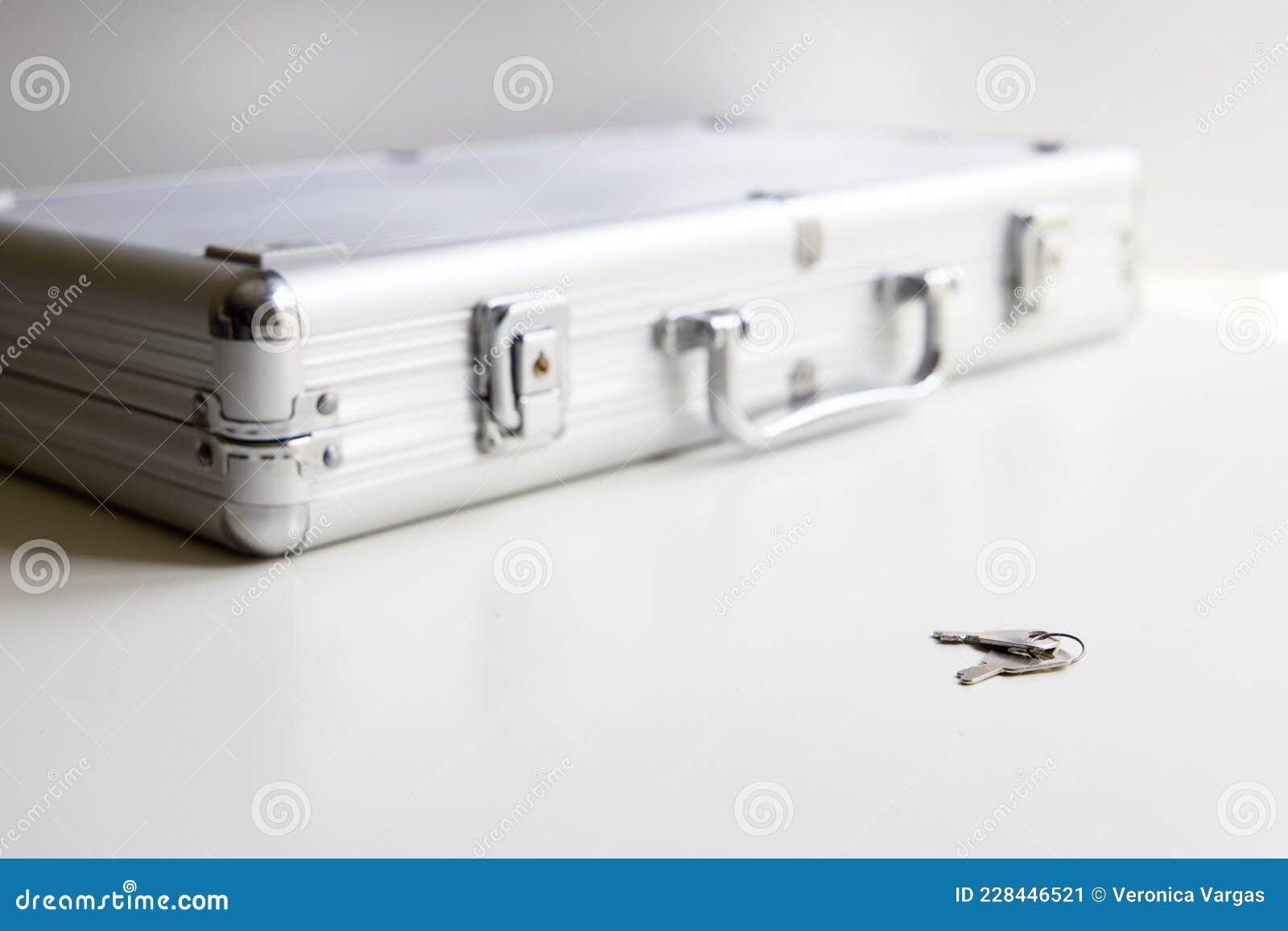 Keys Resting on the Table To Open or Close the Briefcase Stock Image ...