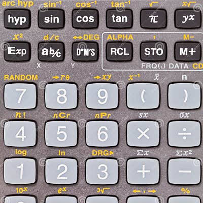 Keys of Scientific Calculator Stock Photo - Image of device, numeric ...