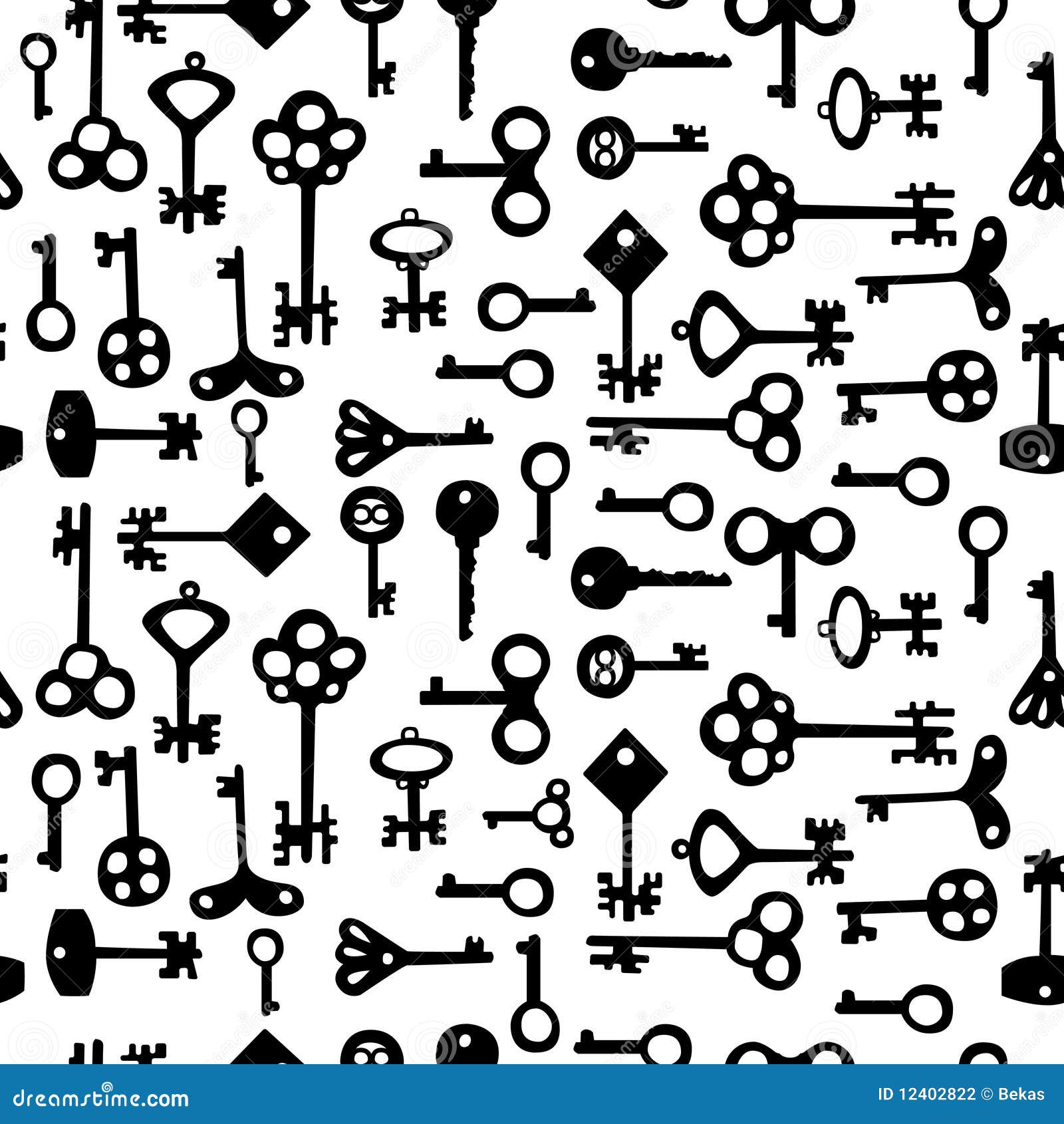 Keys seamless background stock vector. Illustration of tool - 12402822