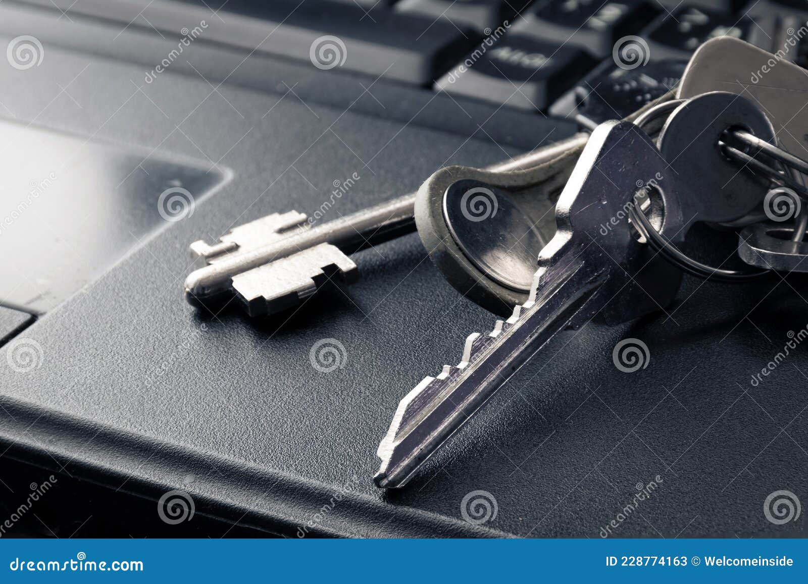 Keys Set And Computer Keyboard. Personal Data Safety Laptop. Security ...