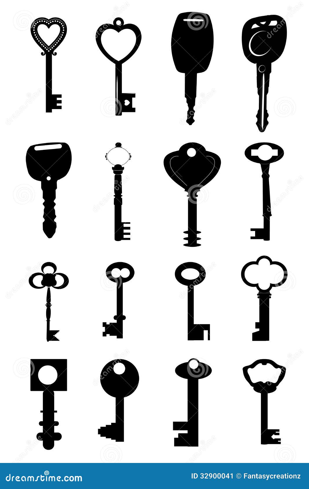 Keys stock vector. Illustration of lock, element, instruments - 32900041
