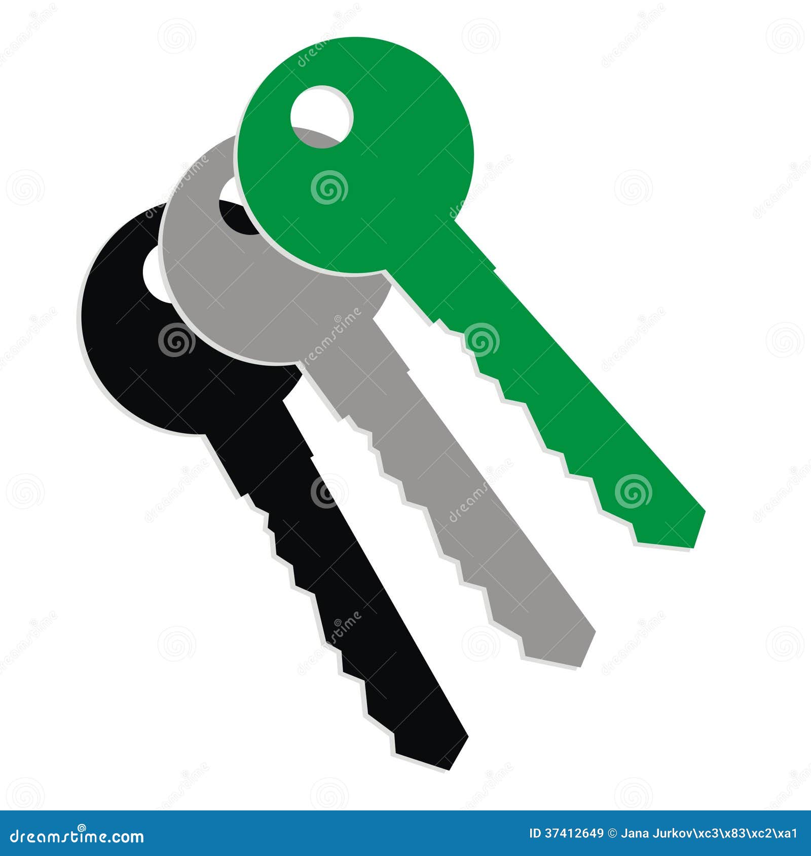 Keys stock vector. Illustration of object, ensemble, marketing - 37412649